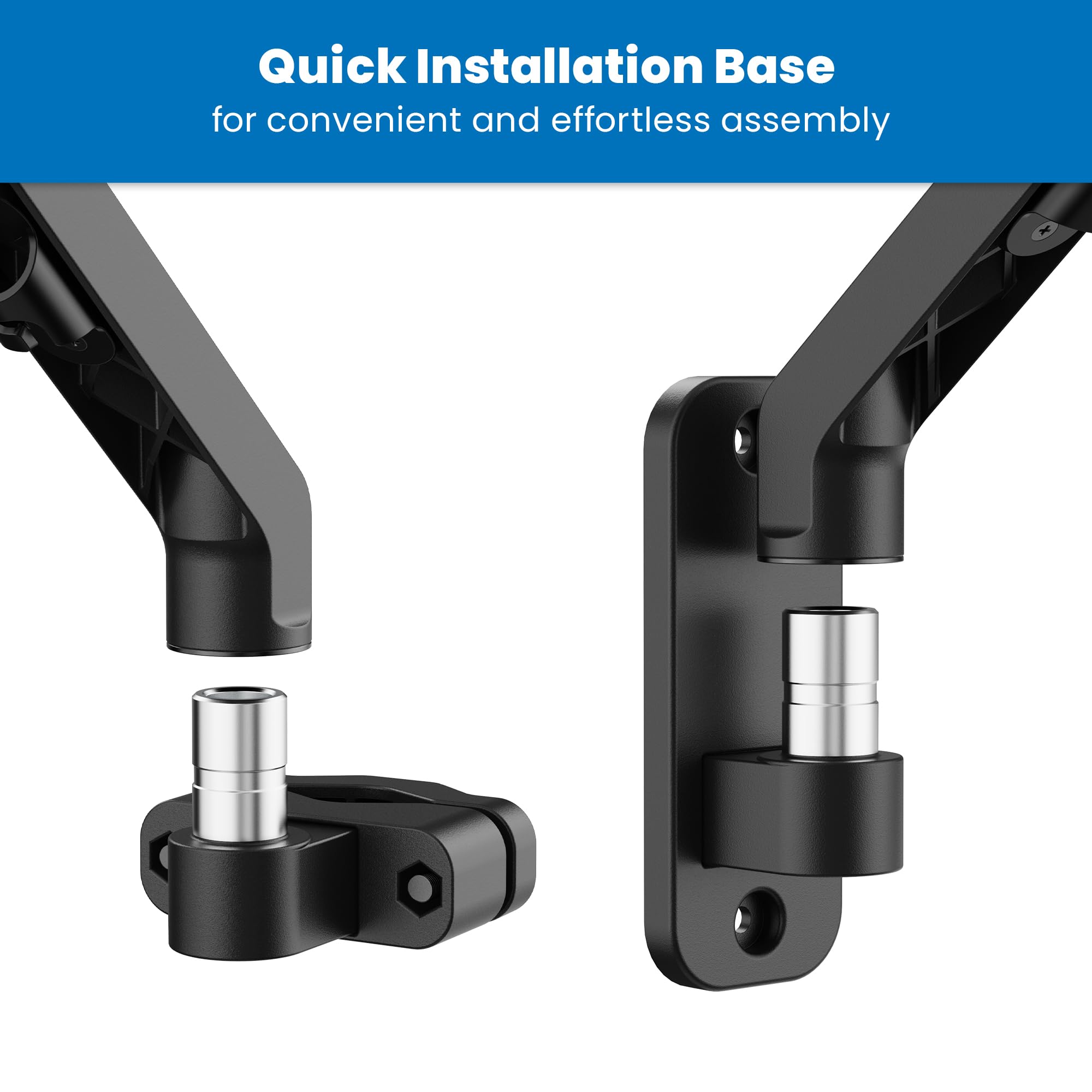 Mount-It! Keyboard Mount for Wall or Pole Mounting, Keyboard and Mouse Stand, Tray with Full Motion Swivel, Spring Arm, Easy Adjustments Tilt and Extension