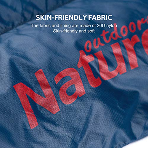 Naturehike 1.74lbs Ultralight Sleeping Bag, 800 Fill Power Goose Down Sleeping Bag, 32-43℉ Compact Lightweight Envelope Sleeping Bag Adult, Backpacking Sleeping Bag for Hiking Camping