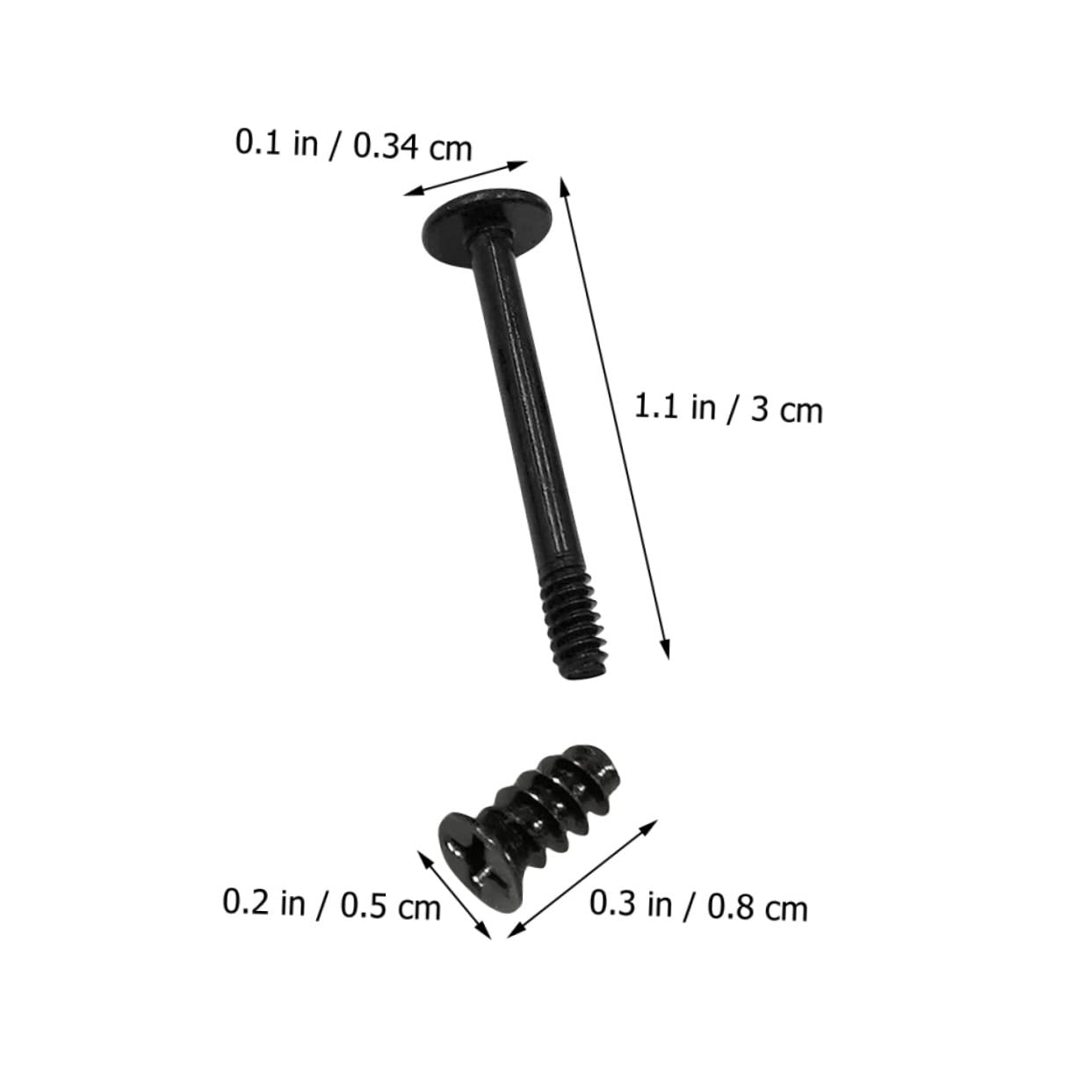 VILLCASE 2 Sets Chassis Fan Screws Steel Short Screw M5 Air