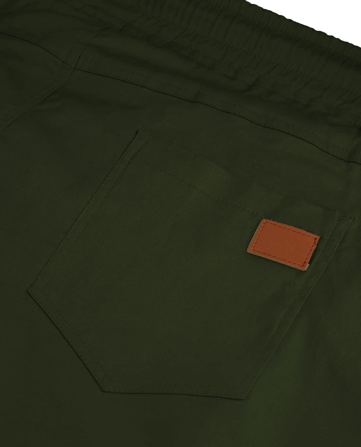Mens Shorts Casual Classic Fit Athletic Workout Golf Shorts Cotton Cargo Shorts for Men Summer Beach Shorts with 4 Pockets, Army Green-M