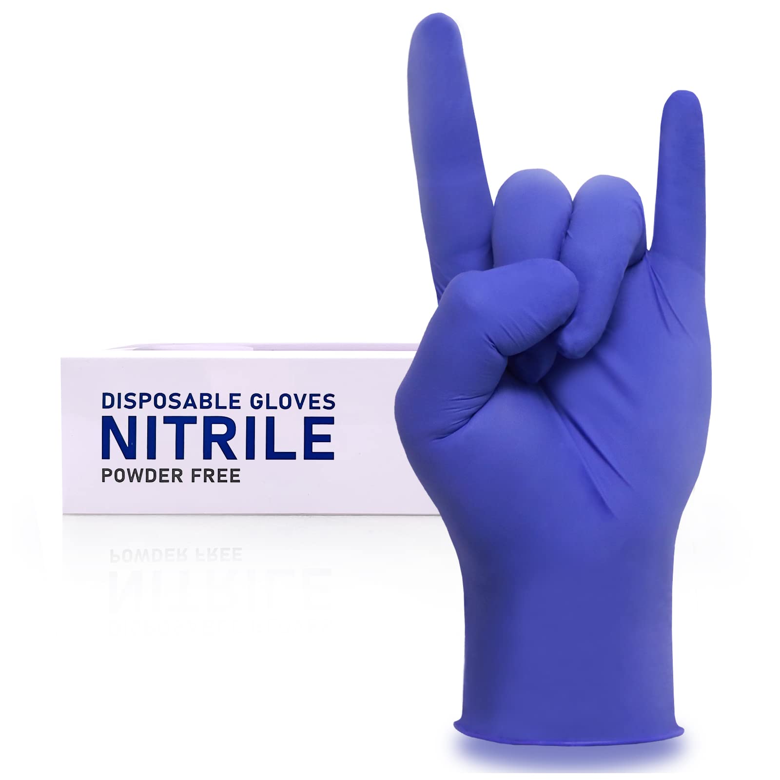 Wostar Disposable Nitrile Gloves Powder & Latex Free 4Mil Nitrile Exam Gloves
