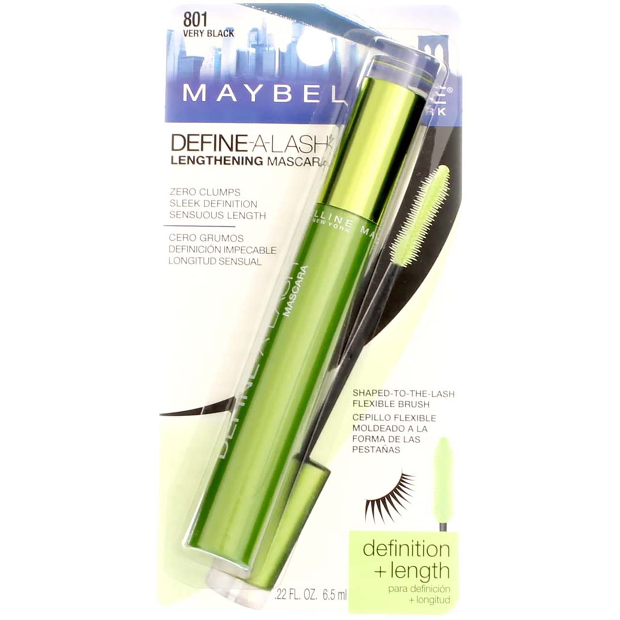 Maybelline New York Define-A-Lash Volume Washable Mascara, 821 Very Black, 0.22 Fluid Ounce