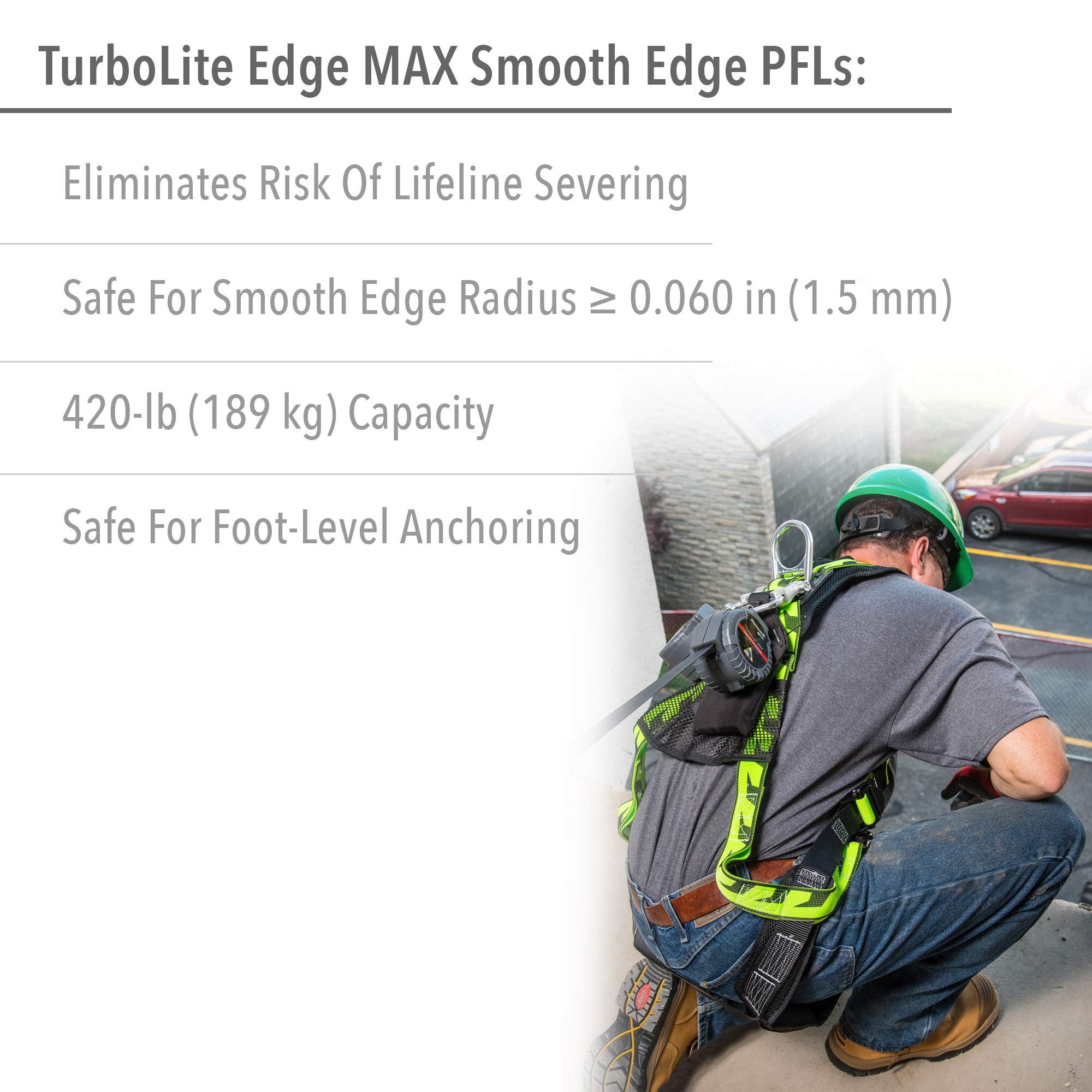 Miller by Honeywell TurboLite Edge MAX Smooth Edge 12-Foot Twin Personal Fall Limiter with Aluminum Locking Rebar Hooks (MFLEW2-12/12FT)