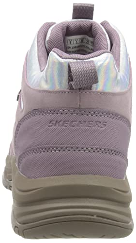 Skechers Women's Relaxed Fit Trego - Brilliant Hue Hiking Boots, Lavender, 6.5 M