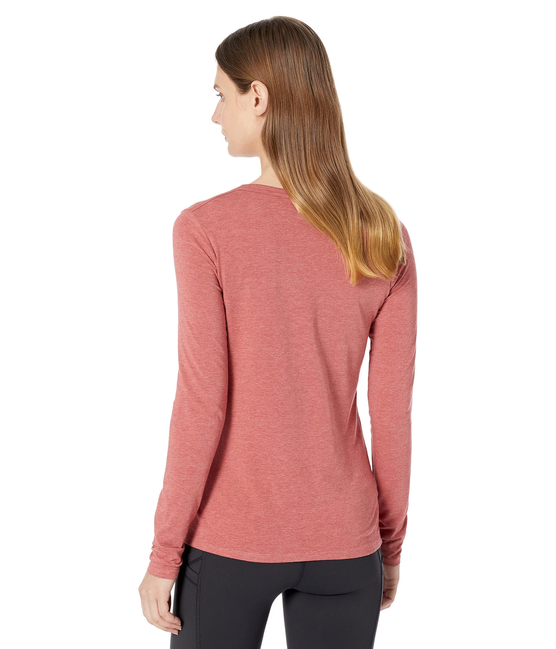 tasc Performance Nola II Long Sleeve Crew Neck Tee Earth Red Heather LG