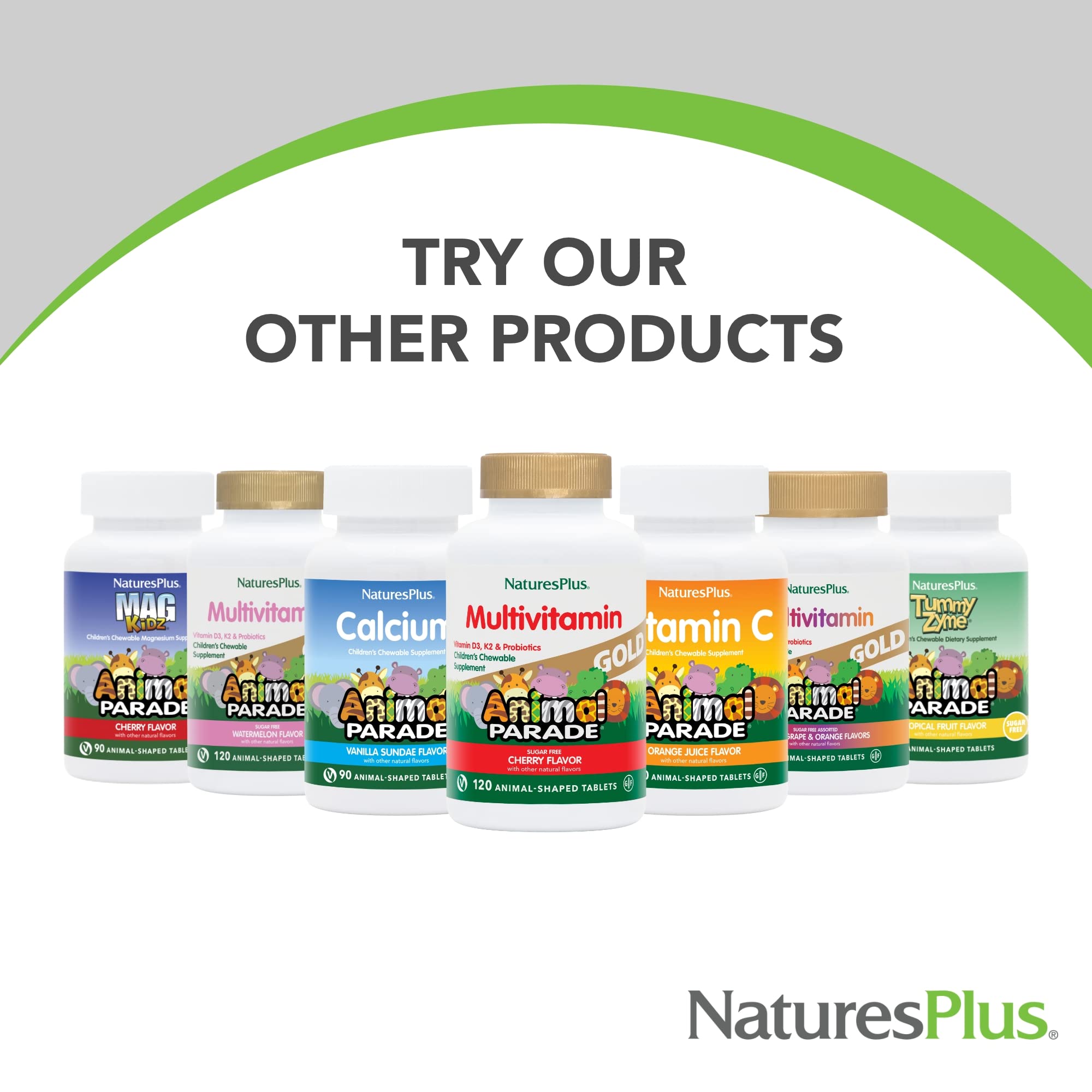 Natures Plus Animal Parade Inner Ear Support Children’s Chewable - Natural Cherry Flavor - 90 Animal-Shaped Tablets - Probiotic Supplement - Gluten Free - 45 Servings