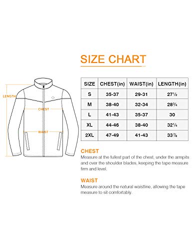 NAVISKIN Men’s Waterproof Rain Jacket Raincoat Hideaway Hood Lightweight Packable Poncho Gray/Black Size L