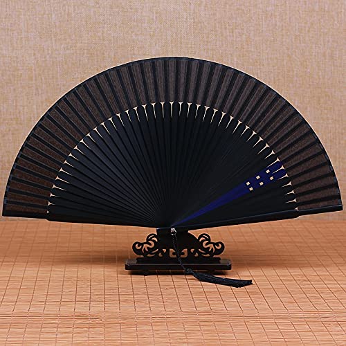 RTUGOVT Folding Fan Folding Fan Chinese Women's Ancient Classical Wind Fan Fan Hanfu with Manual Small Silk Dance Japanese Folding Fan Tai Chi Folding Fan (Color : Light Green)