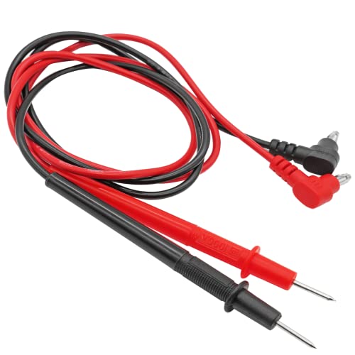 Waziaqoc 1 Pair Banana Plug Multimeter Probe Test Lead Cable, 1000V, Length 60cm, Black & Red