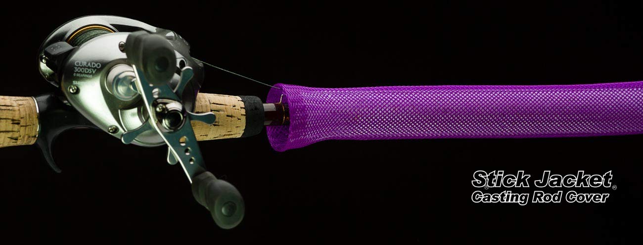 RITE-HITE Orin Briant Stick Jacket Fishing Rod Covers - Casting Stick Jacket, Comes in a Variety of Colors; Keep Your Rod Safe and from Getting Tangled (Purple)