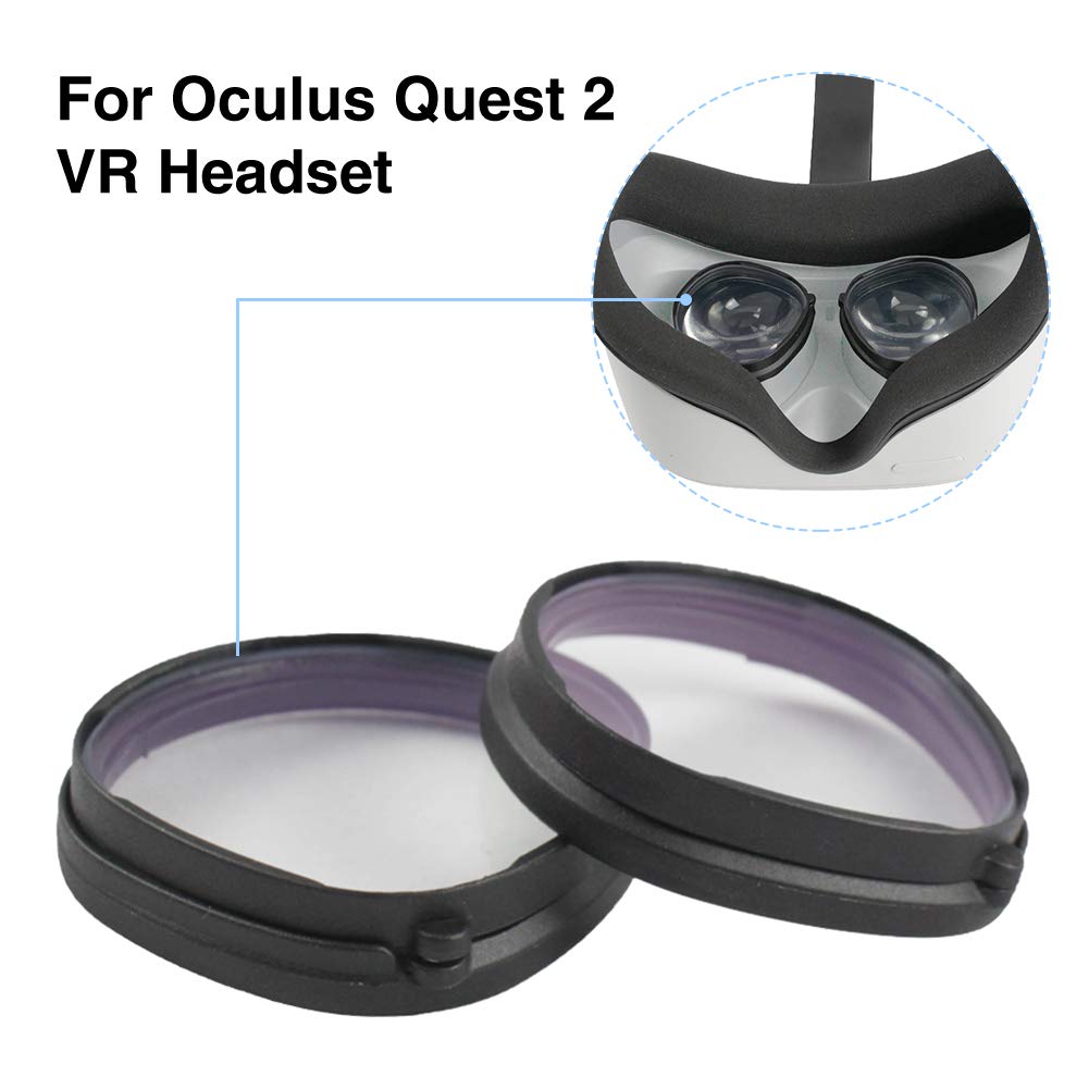 RV77 Anti-Blue Light Lens for Oculus Quest 2, Magnetic Eyeglasses Frame for Oculus Quest VR Headset, Relieve Fatigue Easy-to-Install Frame(Black)