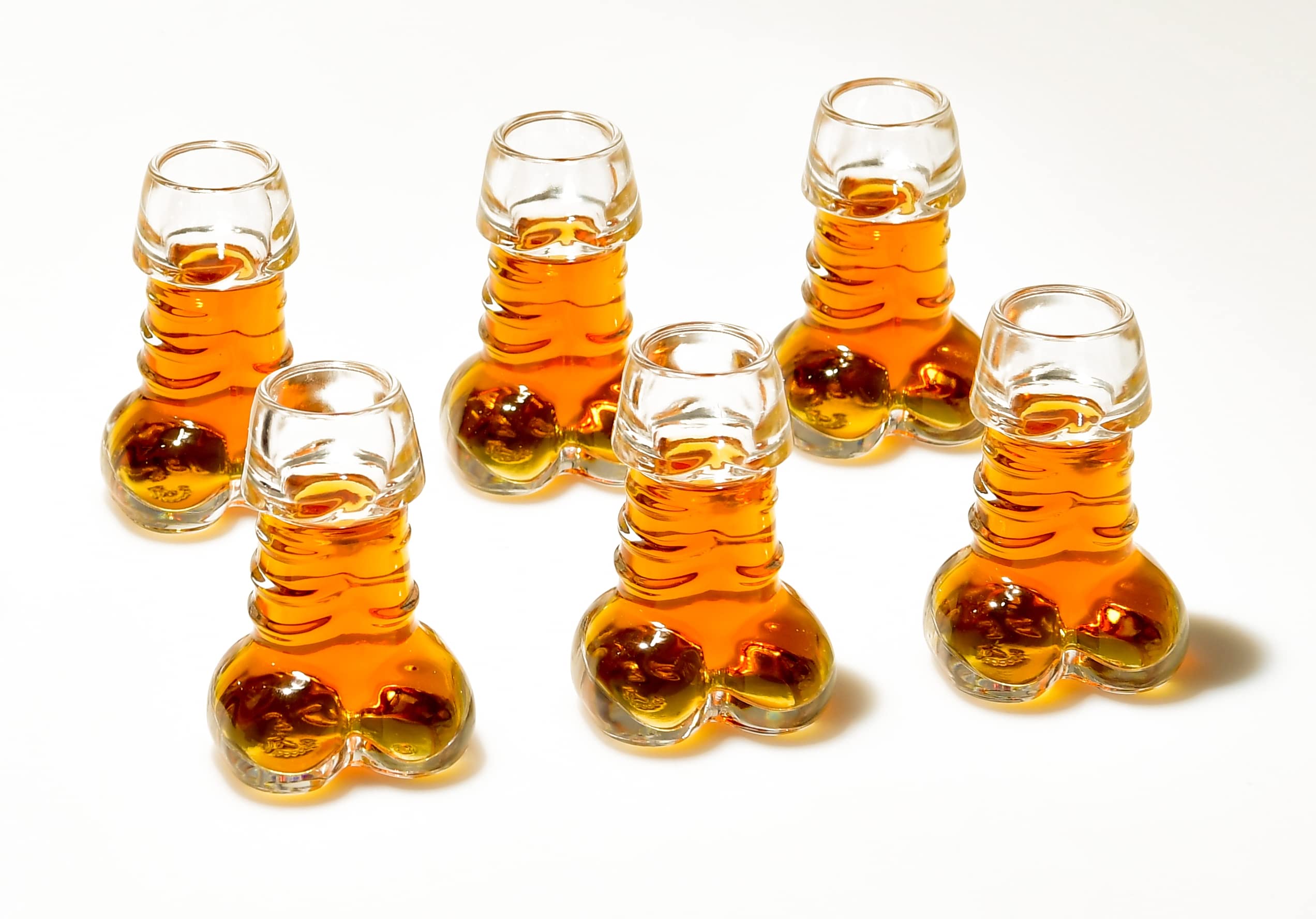 Shot glasses, glasses set 6 pack for whiskey, vodka, tequila, liquor, bachelorette party, funny gifts, 1.35 oz/40 ml -each