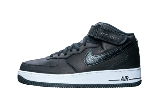 Nike Men's Air Force 1 Mid shoe, Black/Black/White, 8.5