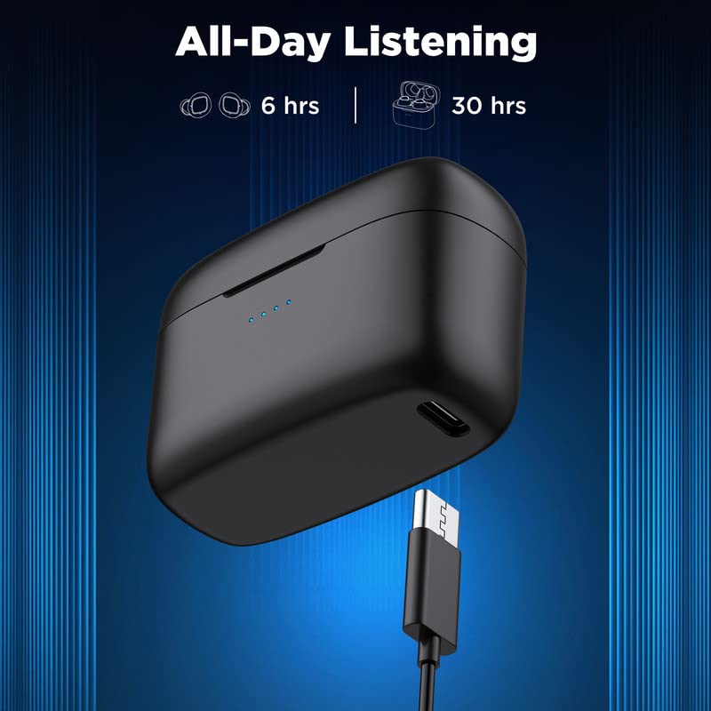 Wireless Earbuds, 36H Playtime Bluetooth Earbuds. Bluetooth 5.0 with Power Mic- Portable Charging Case- Voice Assist- Touch Control- Waterproof. Earbuds Wireless for Effortless Setup Customizable Fit