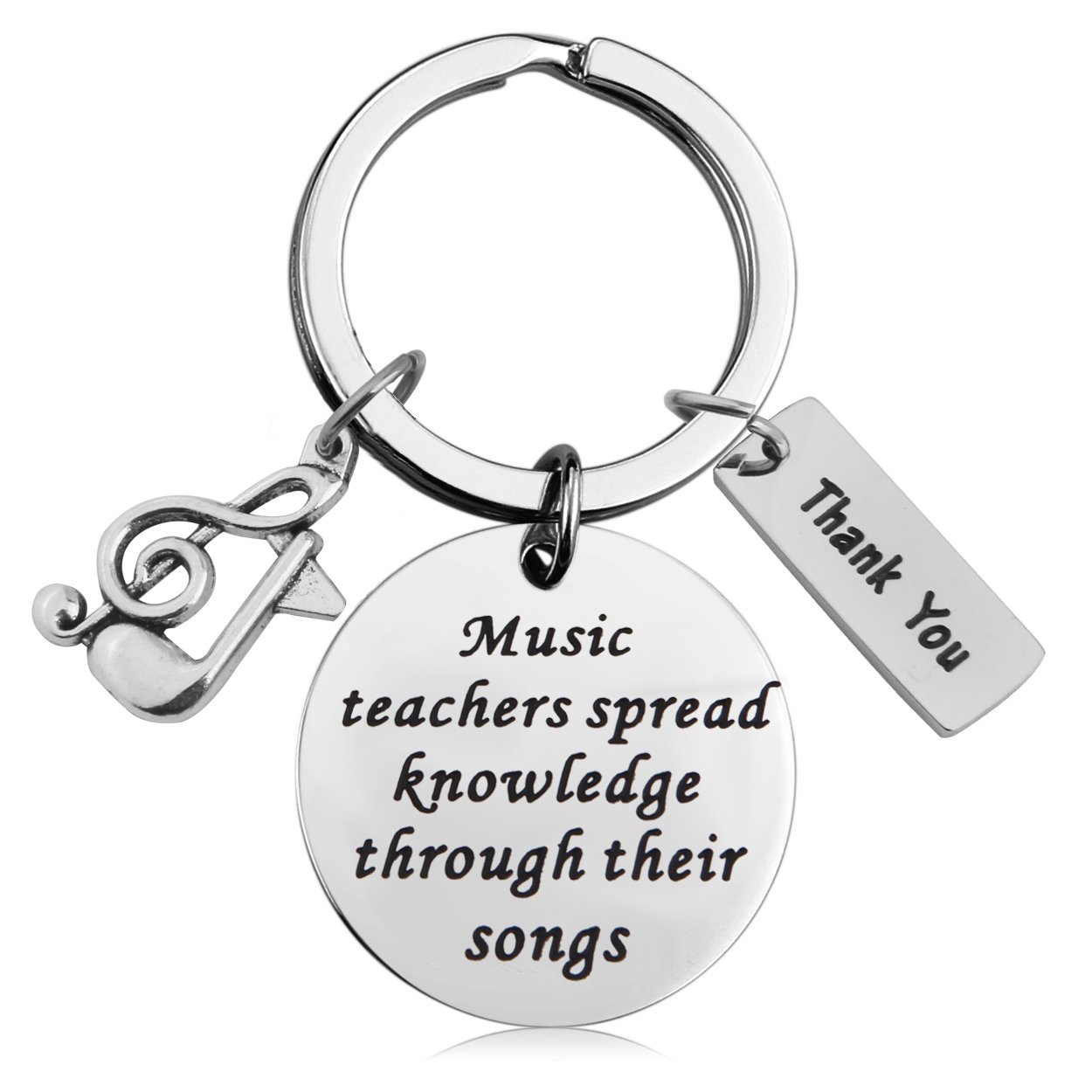 MAOFAED Music Teacher Gift Music Teachers Spread Knowledge Through Their Songs Teacher Appreciation Gift Keychain (Music Teacher Keychain)