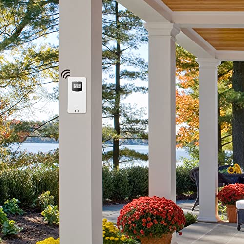 Weather Station Indoor Outdoor Thermometer Wireless Remote Sensor, Home Weather Station Temperature Humidity Monitor