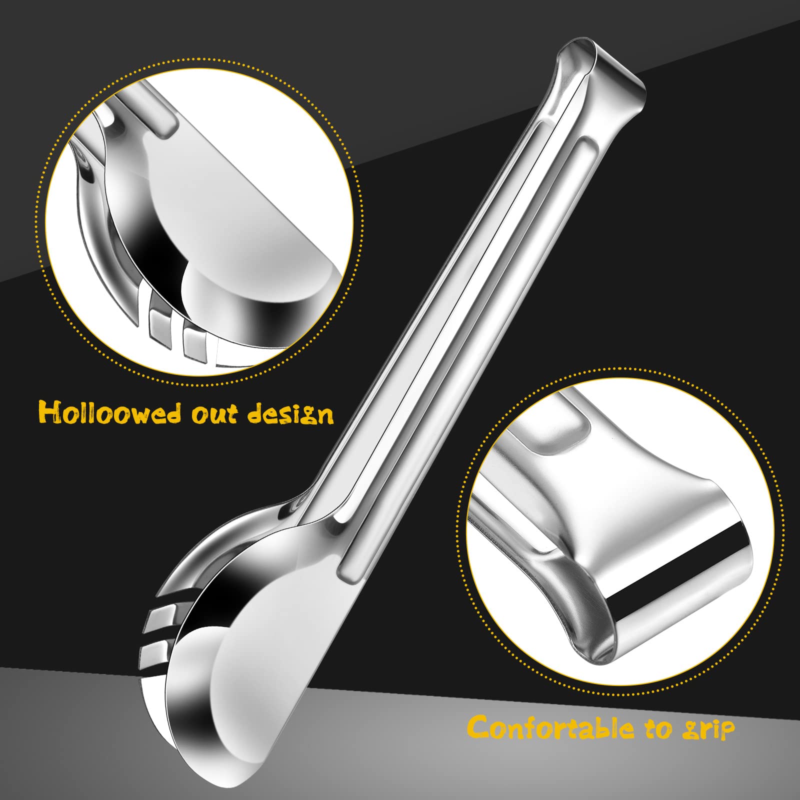 Thenshop 30 Pcs Stainless Steel Serving Utensils Set Serving Flatware Set Include Large Serving Spoons Slotted Spoons Serving Forks Soup Ladle Pie Server and Serving Tongs for Buffet Party (Silver)