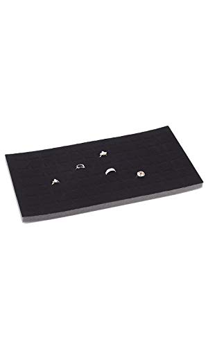 SSWBasics 72 Slot Black Foam Ring Insert - 14-1/4"L x 7-1/2"W