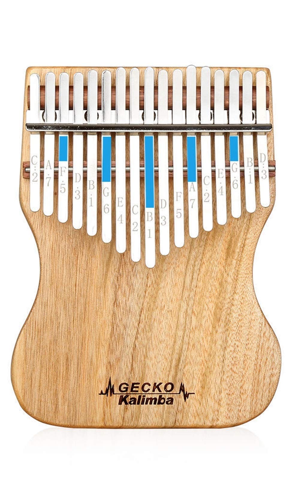 SLFDXDP Thumb Piano Kalimba 17 Key Full Veneer Camphor Wood, Portable Thumb Piano Portable (Color : B)