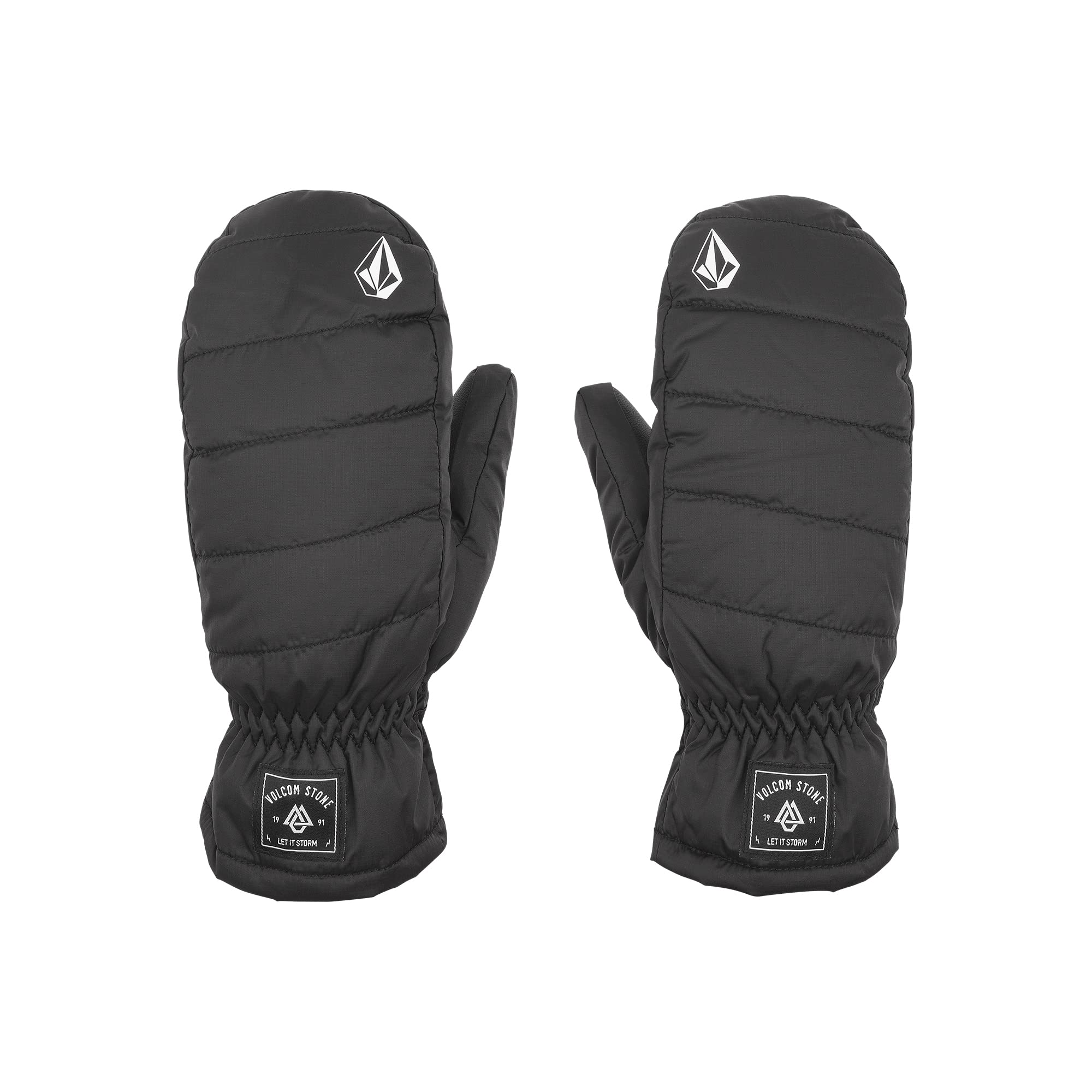 Volcom Womens Puff Mitt Snowboard Gloves, Black S3, Medium US