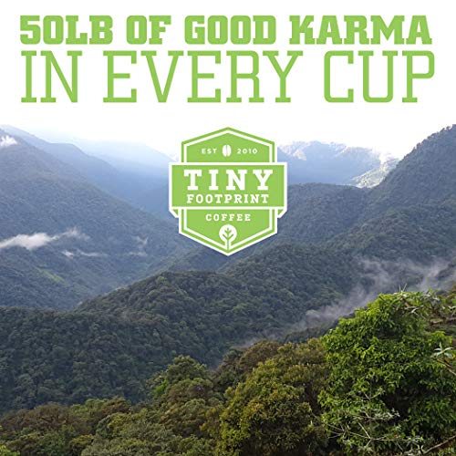 Tiny Footprint Coffee - Signature Blend, Light Roast, USDA Organic Coffee - Whole Bean Coffee, Fair Trade, Shade Grown & Carbon Negative - You Drink Coffee, We Plant Trees, 3 Pounds