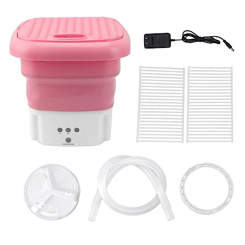 Mini Folding Washing Machine Multifunction High Speed Motor Deep Stain Removal Small Size Nursing Home Folding Washing Machine for Apartment (US Plug)