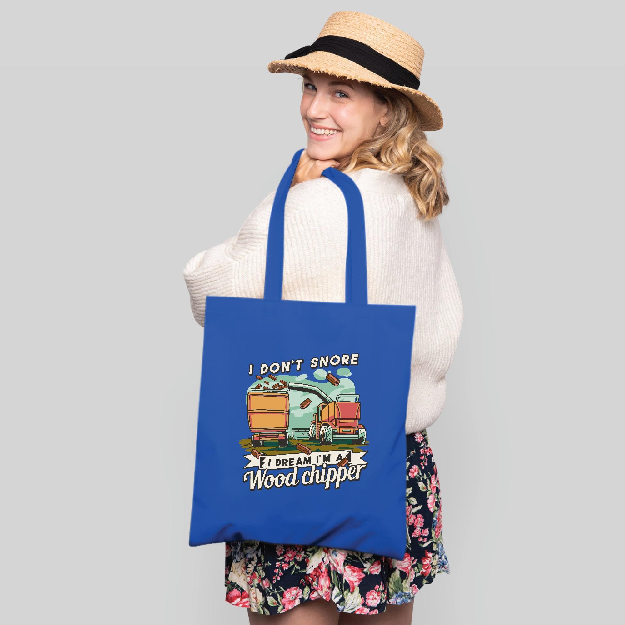 Men Wood Chipper Inspired Gift The perfect gift for DIY enthusiasts and tools lovers Natural White Multicolor Canvas Tote Bag