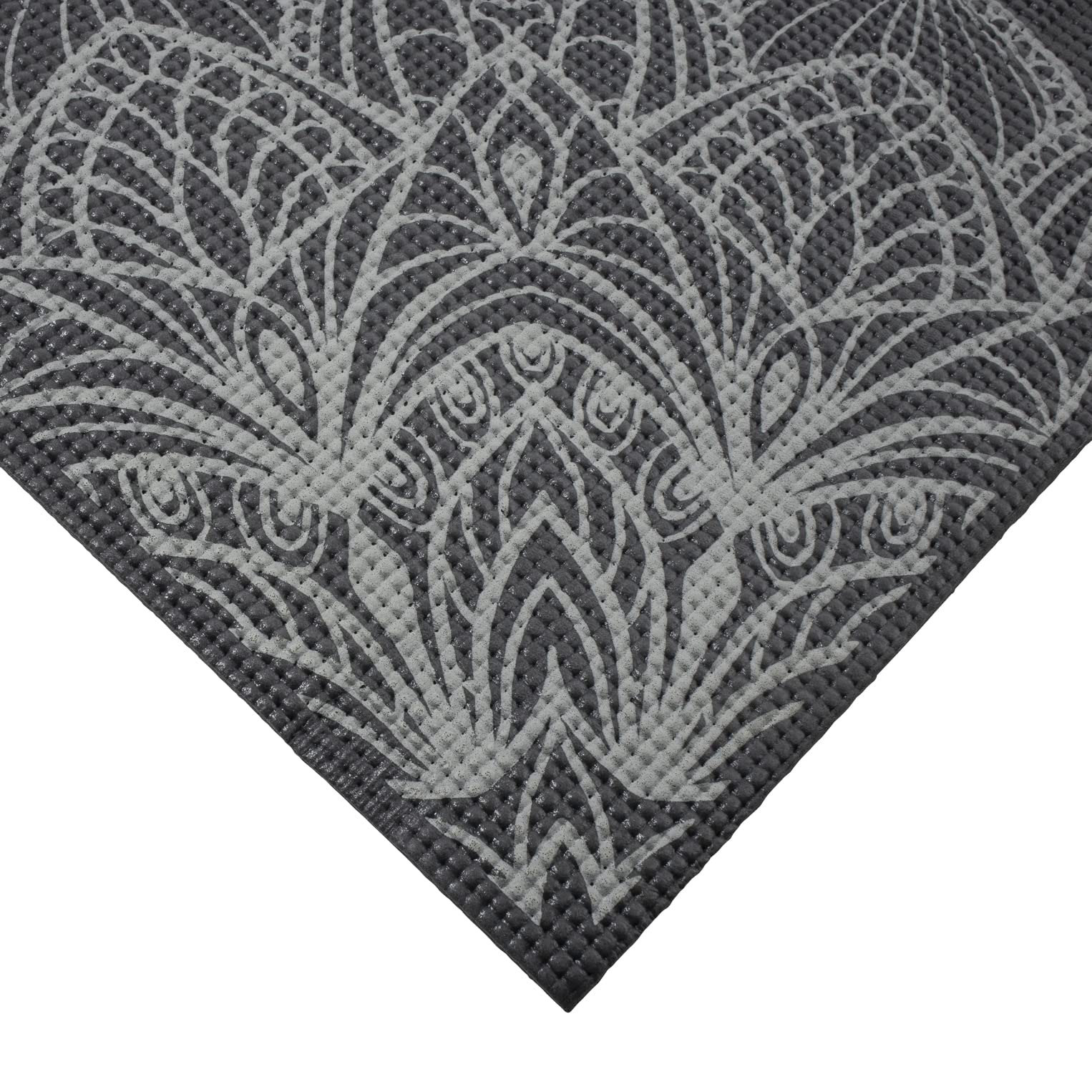 Skelcore 4mm PVC Yoga Mat with Non-Slip Honeycomb Texture for Enhanced Stability | Lightweight Exercise Mat for Pilates, Yoga, HIIT & Floor Exercises, Lotus Design
