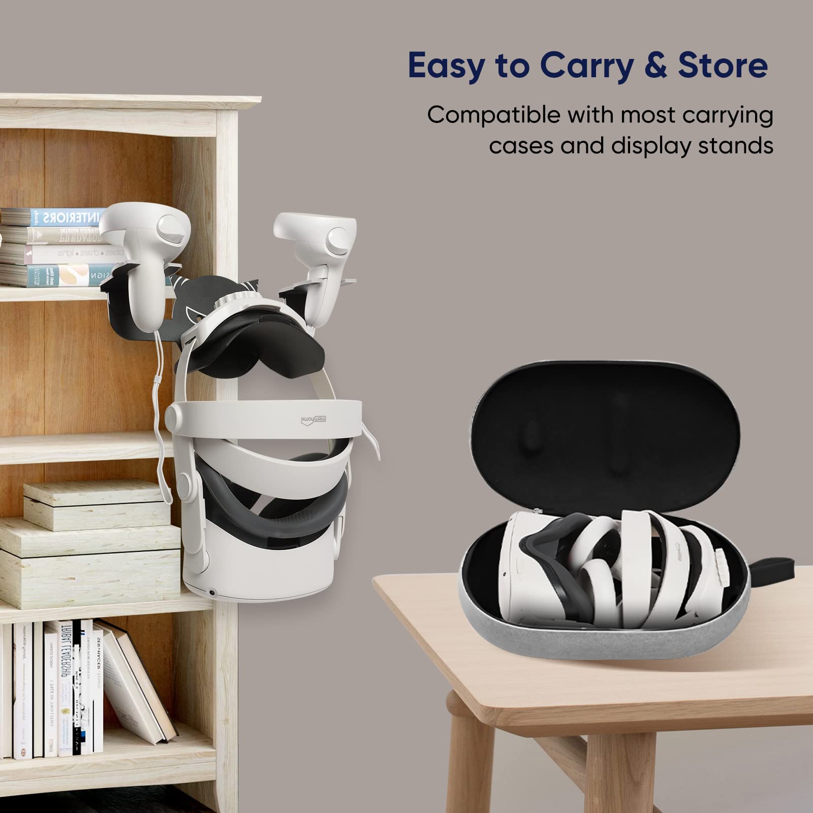 VR Head Strap, Elite Strap, Compatible with Oculus Quest 2, Replacement Strap, Accessories,Meta, for Enhanced Support and Comfort in VR(Merryhome Design)