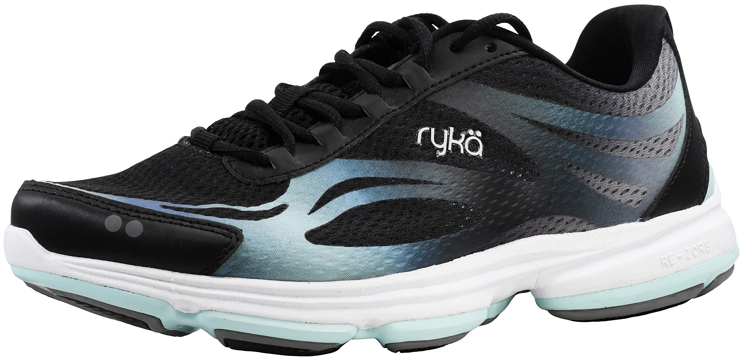 Ryka Women's Devotion Plus 2 Black/Mint Walking Shoe 11 M