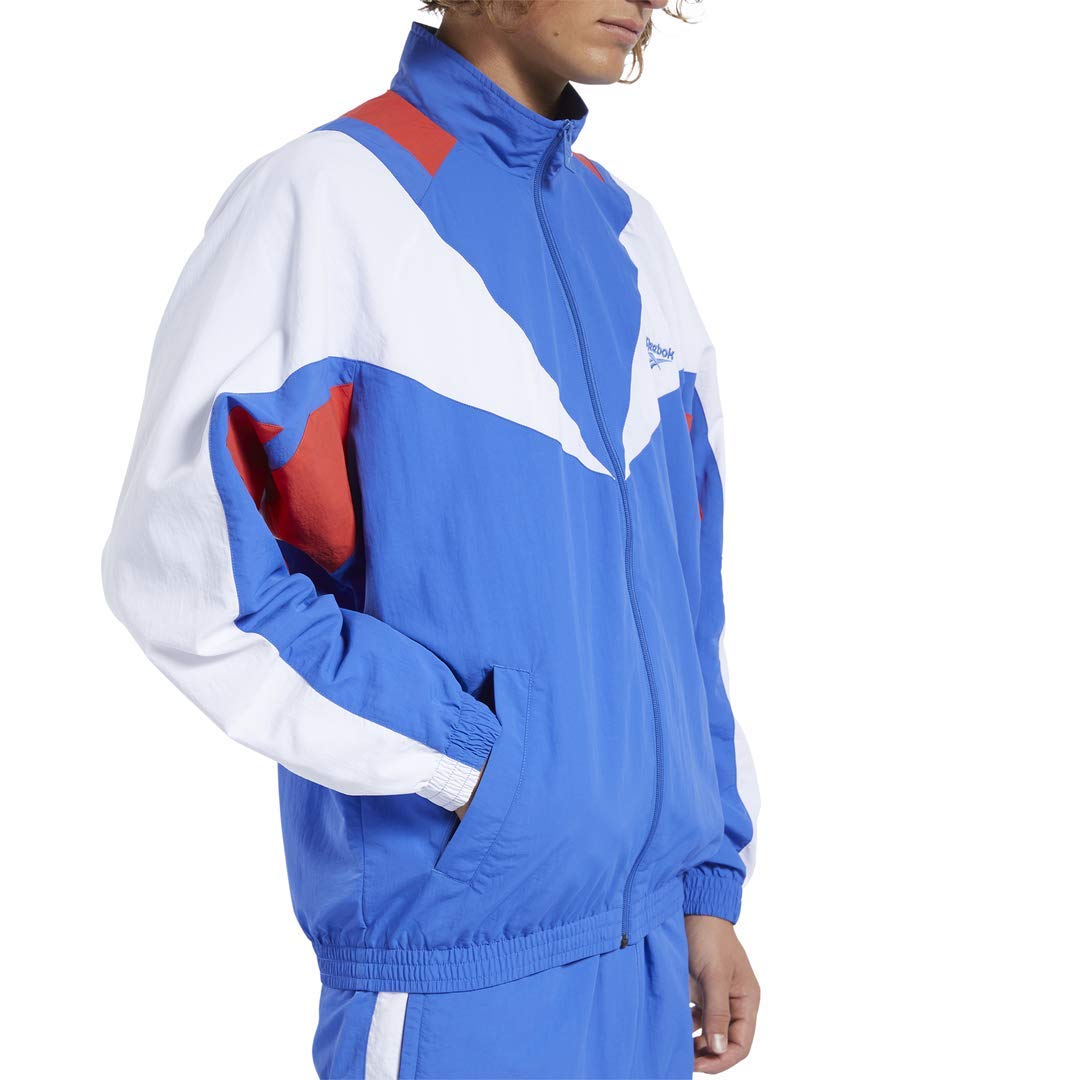 Reebok Classic Sport Twin Vector Jacket, Blue Blast, 2XL