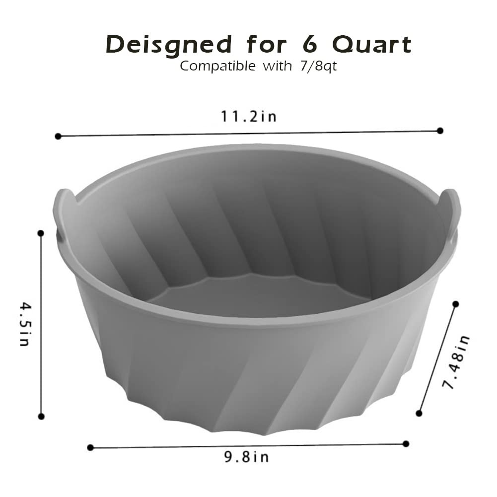 Silicone Crock Pot Liner Reusable Fits 6 Quart Slow Cooker Liners 2Pcs