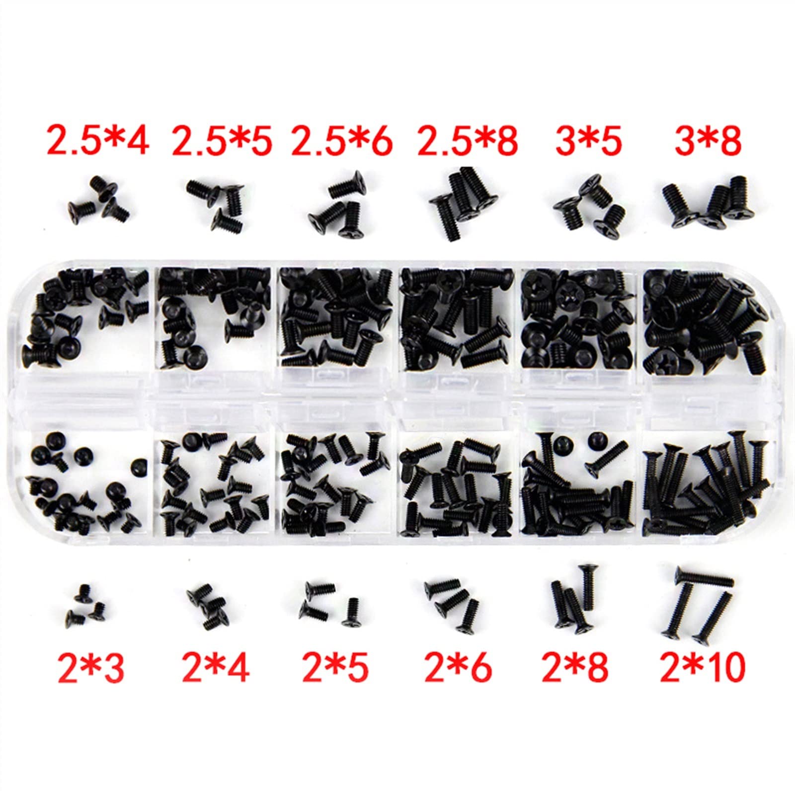 XADITON 240pcs/set Fit for Lenovo Fit for ASUS Fit for Sony Fit for Dell Fit for HP Notebook Universal Screw Digital Small Screw