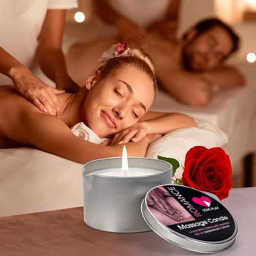 Massage Oil Candle for Pure Relaxation and Home SPA - Vegan Moisturizing Body Oil - Hydrating Skin Care with Essential Oils (6.76oz)