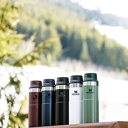 STANLEY Trigger Action Travel Mug 0.35L / 12OZ Hammertone Green β Keeps Hot for 5 Hours - BPA-free Stainless Steel Thermos Travel Mug for Hot Drinks - Leakproof Reusable Coffee Cups