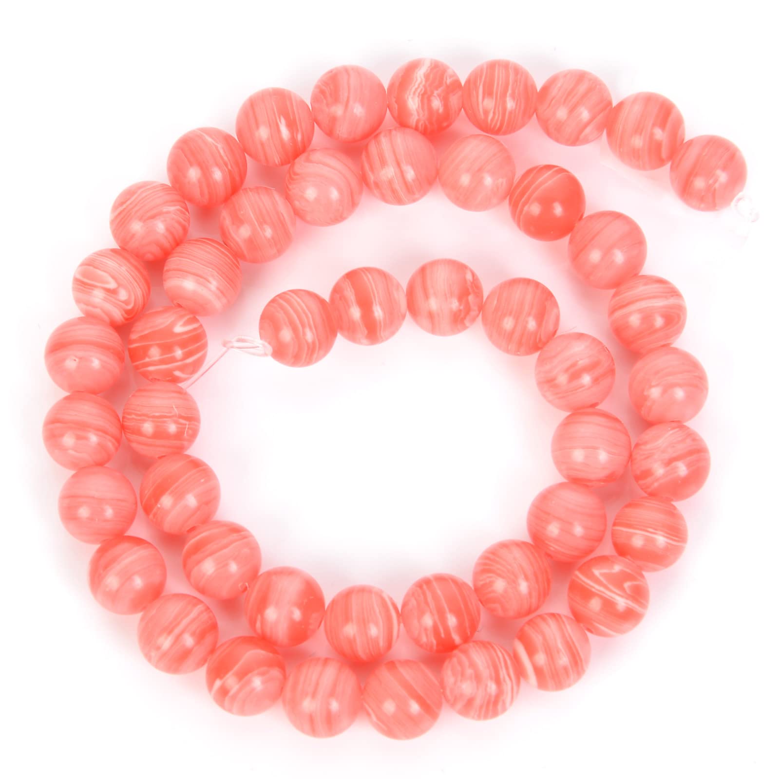 NHBT YU 6/8/10mm Natural Stone Synthetic Red Agate Round Beads Loose Spacer Bead for Jewelry Making DIY Accessories T87 (Color : H8649, Item Diameter : 6mm)
