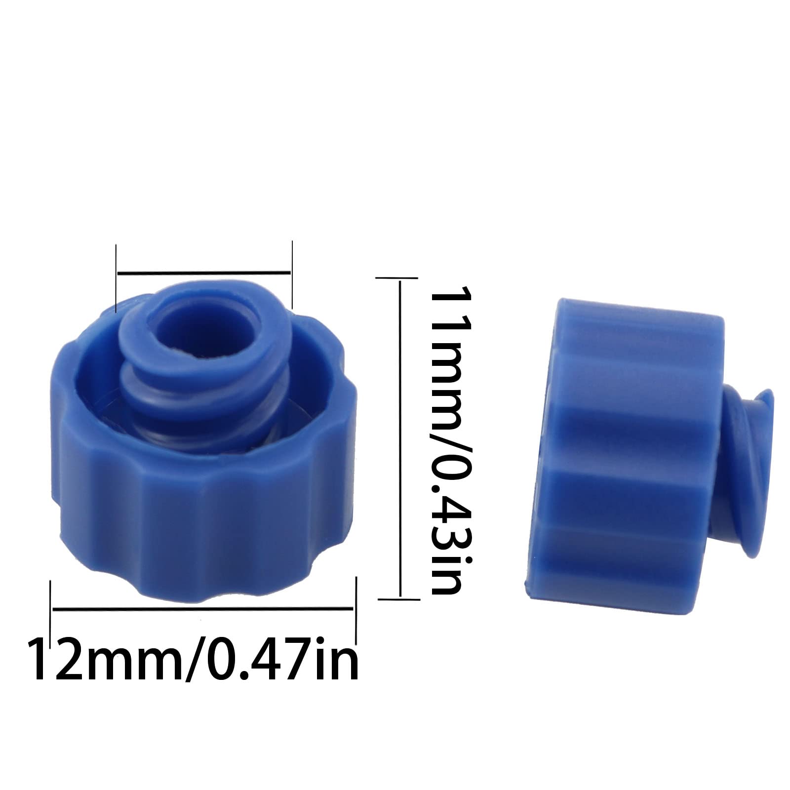 YHXiXi 42PCS Simple Blue Syringe Tip Gailur Lock Cap Easy Grip Syringe Tip Cap Syringe Tip Caps No Needle Luer Lock Cap for Feeding Tubes Lab Supplies, Blue