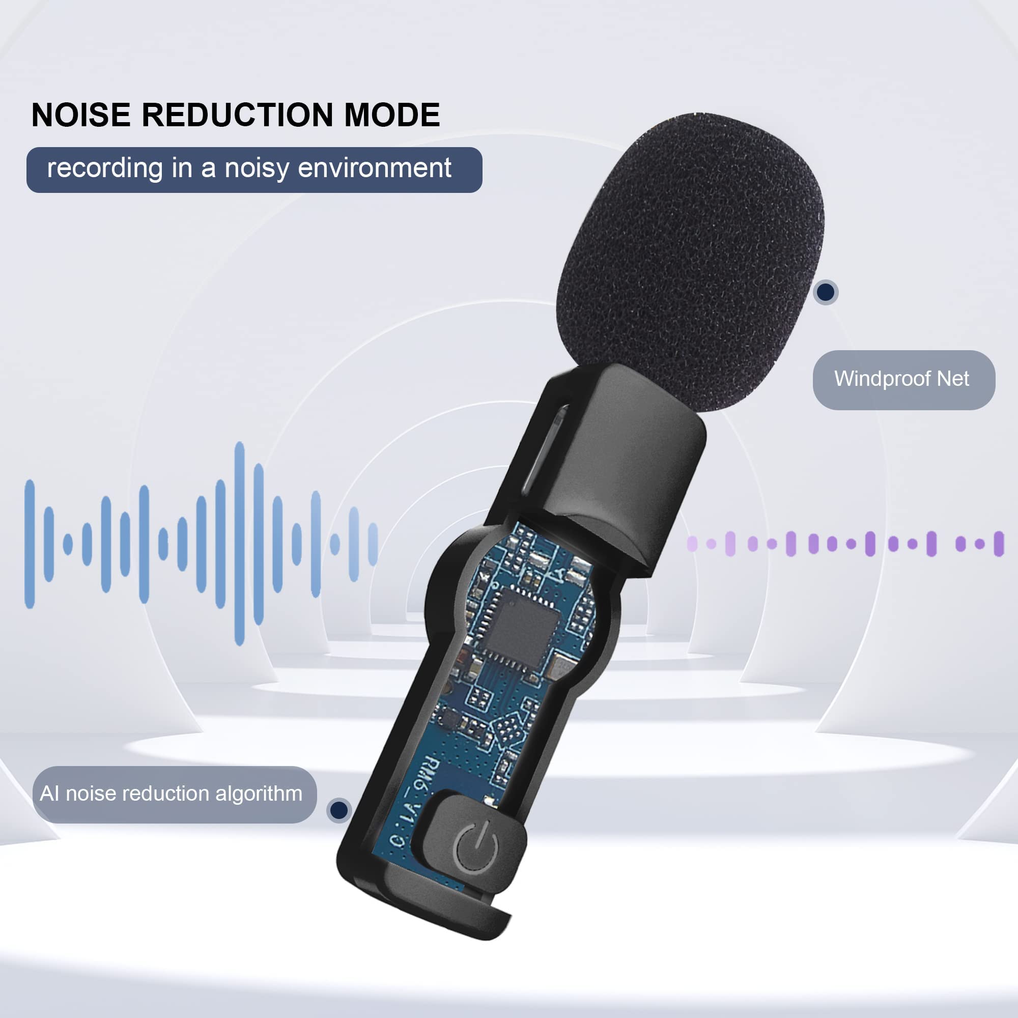 Wireless Microphone for iPhone iPad, IOS13+, Pre-Professional Grade Candy Mic for Tikok Livestream/Video Recording, Vlog, YouTube (Pink)