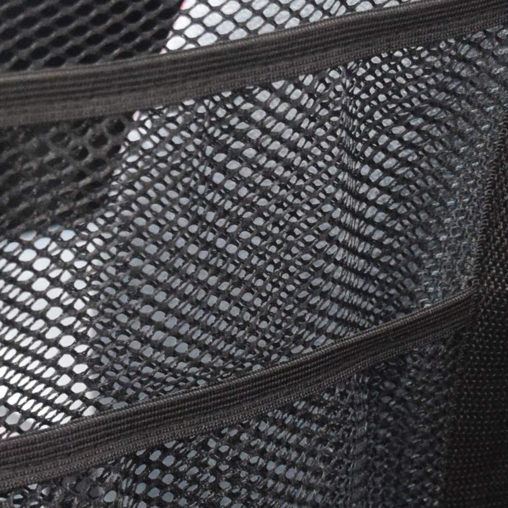 NEOUZA Car Mesh Organizer, Seat Back Net Bag, Barrier of Back seat Front Seat Pet Kids, Cargo Tissue Purse Holder, Driver Storage Netting Pouch SUV Minivan Pickup Truck Drive Safe (3-Layer)