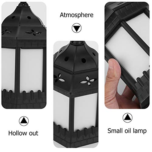 OSALADI Halloween Lantern Flickering LED Candles Lantern Lamp Table Centerpiece Home Garden Decoration for Halloween Party Supplies