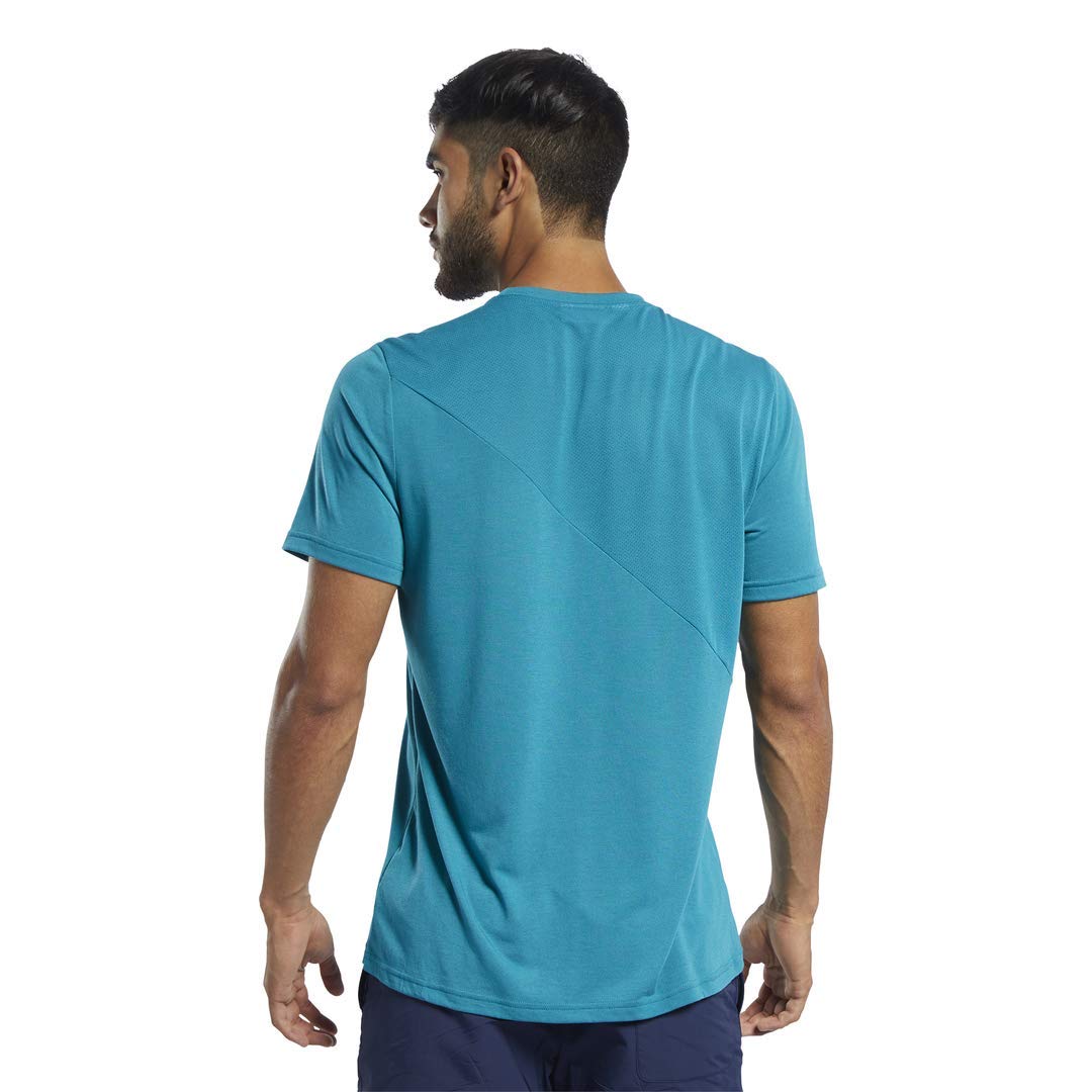 Reebok Workout Ready Supremium Short Sleeve Tee, Seaport Teal, X-Small