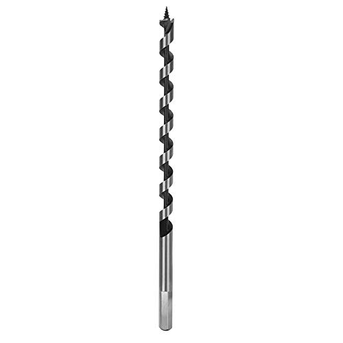 Zerone Auger Drill Bit, 8pc Carbon Steel Hex Shank Brad Point Drill SDS Auger Spiral Wood Drilling Tool with Wooden Case, Diameter 6mm 8mm 10mm 12mm 14mm 16mm 18mm 20mm
