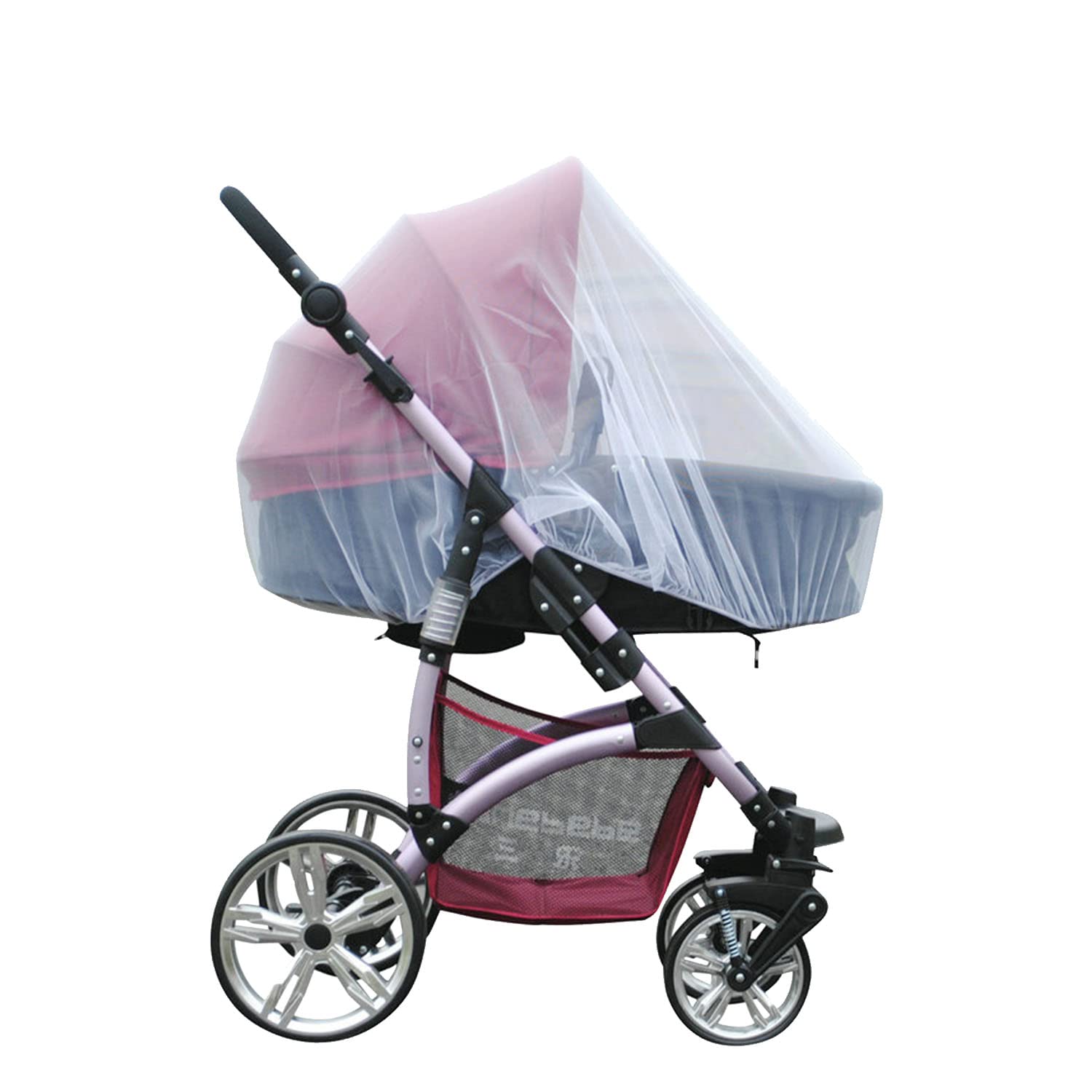 NEPAK 3 Pack Mosquito Net for Baby Stroller,Fits Crib,Car Seat and Infant Carrier(White)