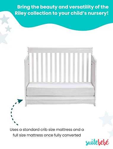 Suite Bebe Riley 4-in-1 Convertible Crib, White