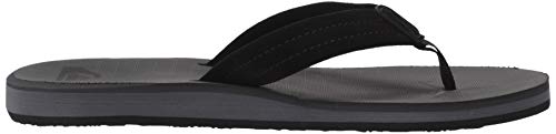 Quiksilver Men's Carver Suede 3 Point Flip Flop Athletic Sandal, Grey 1, 11