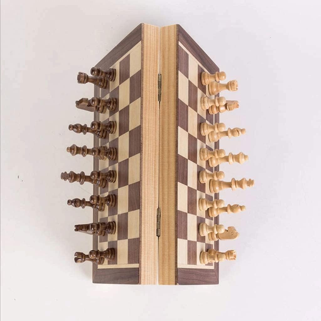 WENLII Upgraded Magnetic Chess Set, Chess Board Game Set, Including Adult Handmade Chess Pieces and Storage Slots (Size : 40 * 40cm)