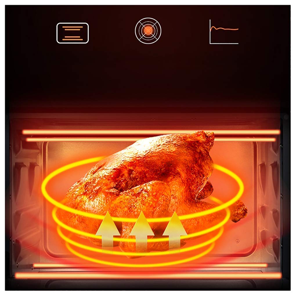 Mini Oven 23 L,Electric Oven 1300 W Adjustable Temperature 70-250 ℃ and 60 Minutes Timer with 3 Heating Functions for Baking Cooking Grill Toaster Oven Happy Life