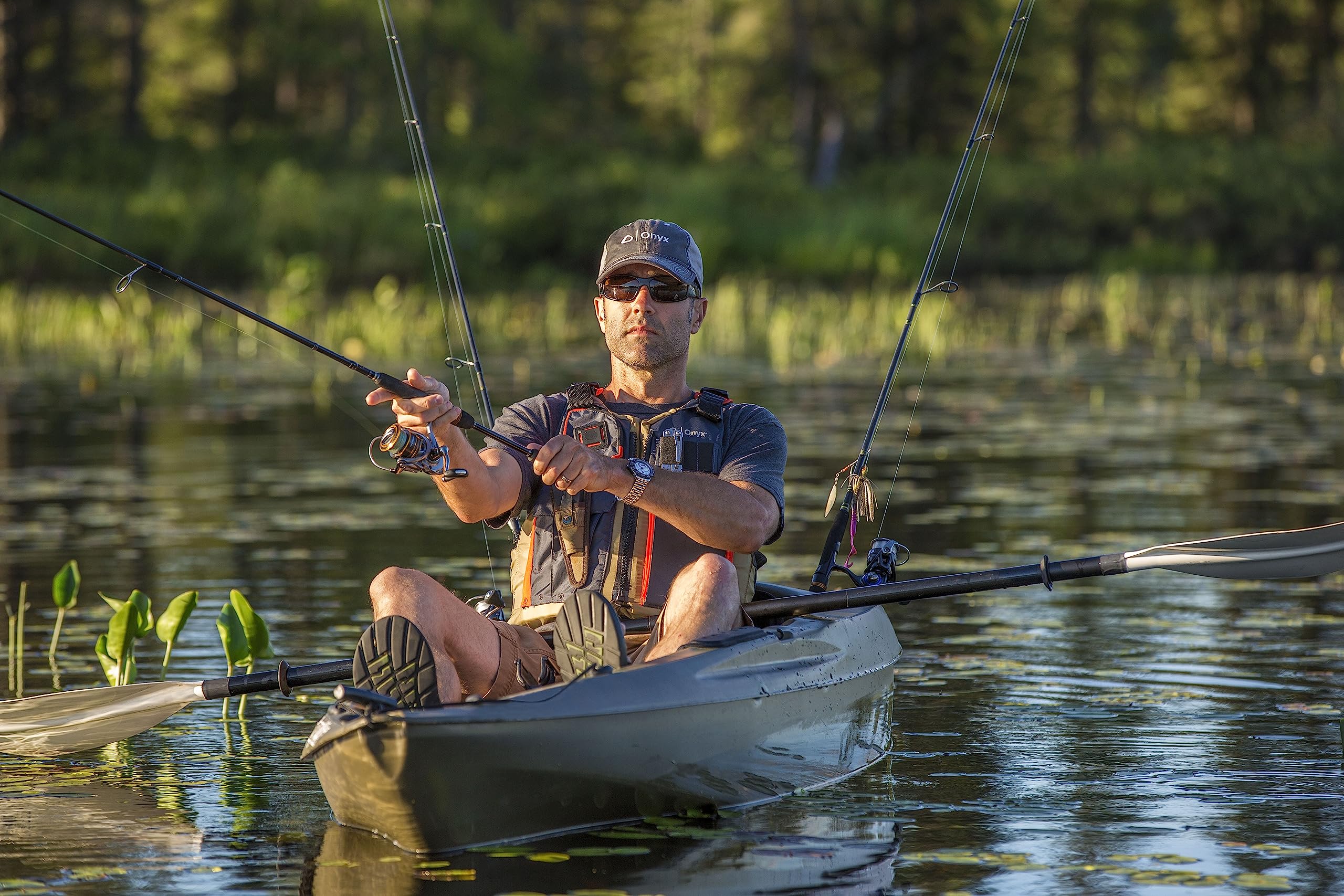 ONYX Kayak Fishing Life Jacket, Universal, Tan