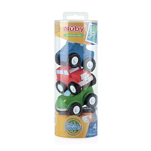 Nuby Squirt Wheels Baby Bath Toys - Baby Essentials - 4-Count