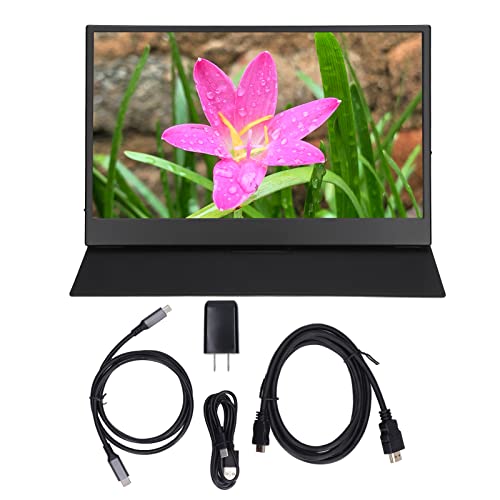 VINGVO 13.3 Inch Laptop Monitor, HD Multimedia Interface HDR 1440P IPS Portable Gaming Monitor Double Speaker for Office for Computer (US Plug)